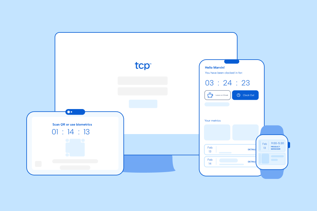 Accurate, Easy Employee Time Clock Devices | TCP Software